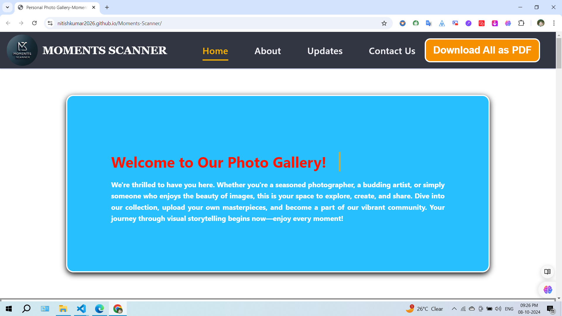 Portfolio Website - Nitish Kumar